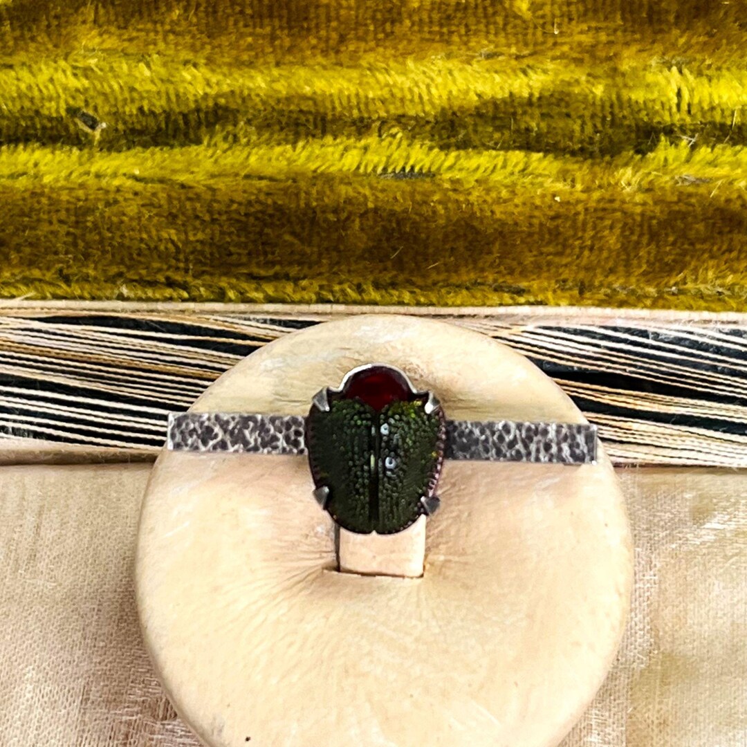 Rare Antique Egyptian Revival Scarab Beetle Sterling Silver Brooch ...