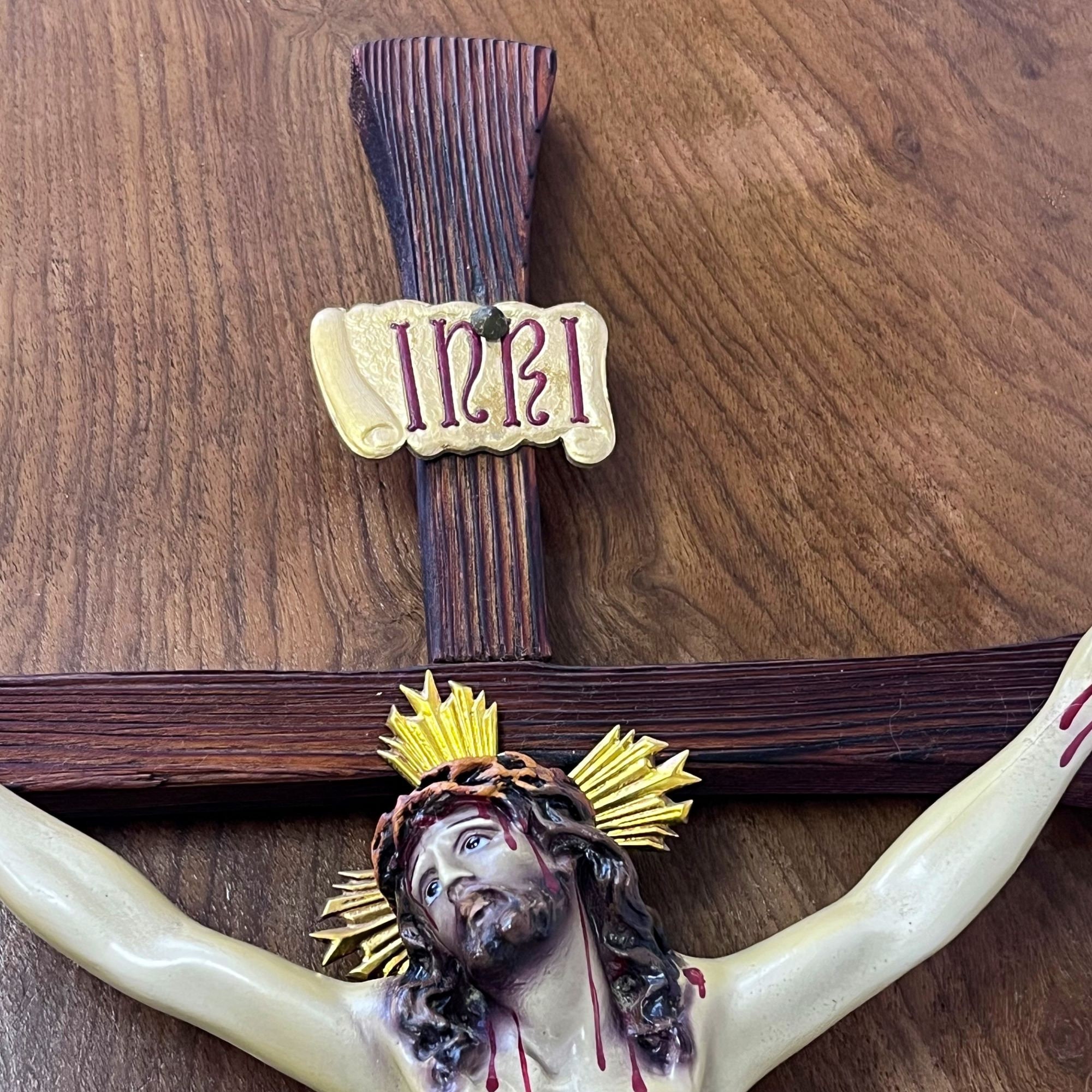 Antique Large Wood Crucifix With Plaster Figure of Jesus - Etsy