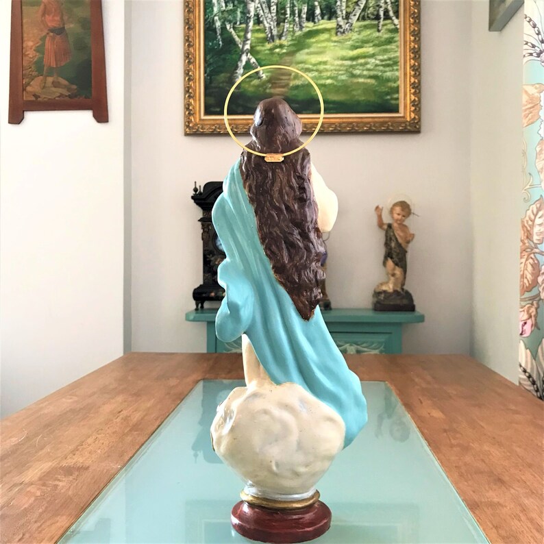 Antique Catholic Virgin Mary Statue, Immaculate Conception of Virgin ...
