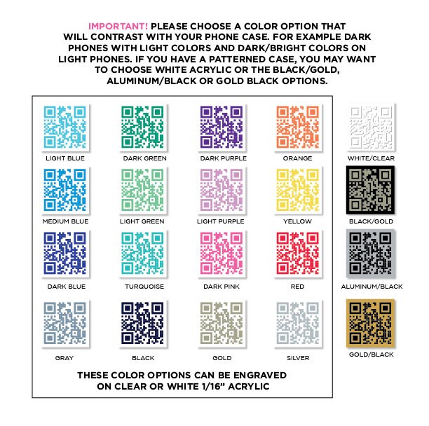 QR code for back of phone Lost & found College QR contact | Etsy