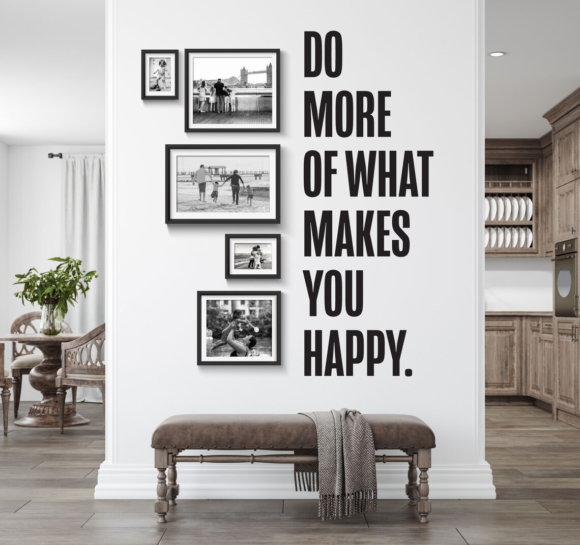 3D MDF Laser Cut Wall Art Do More of What Makes You Happy Sign ...