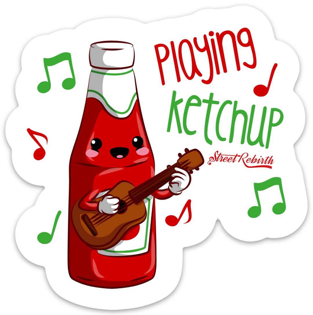 Playing Ketchup 4 Inch Vinyl Stickers, Laptop Decal, Water Bottle ...