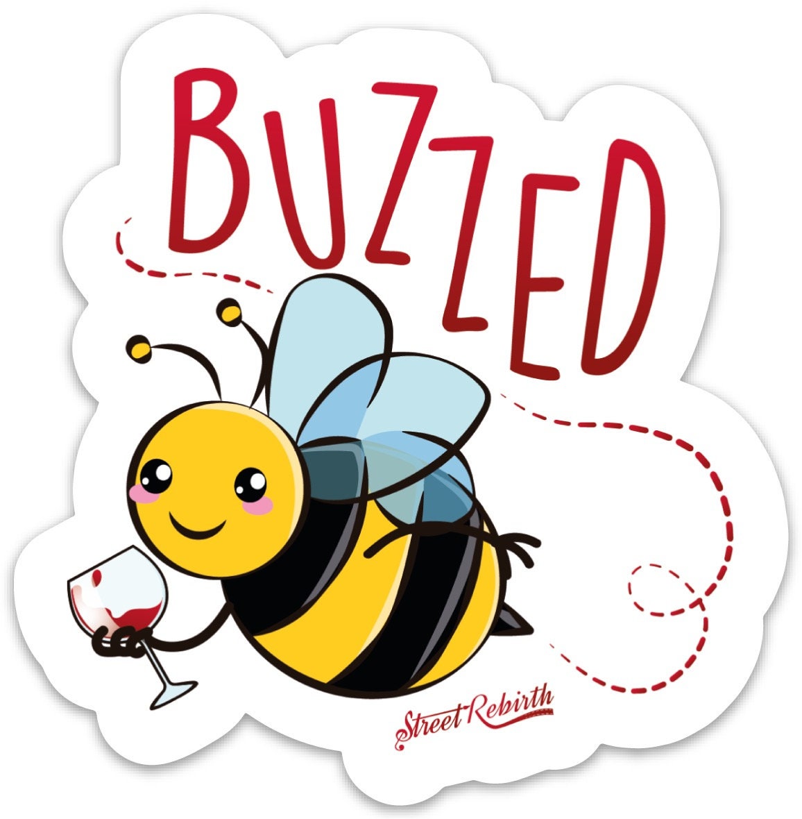 Buzzed Pun 4 Inch Vinyl Stickers Laptop Decal Water Bottle | Etsy