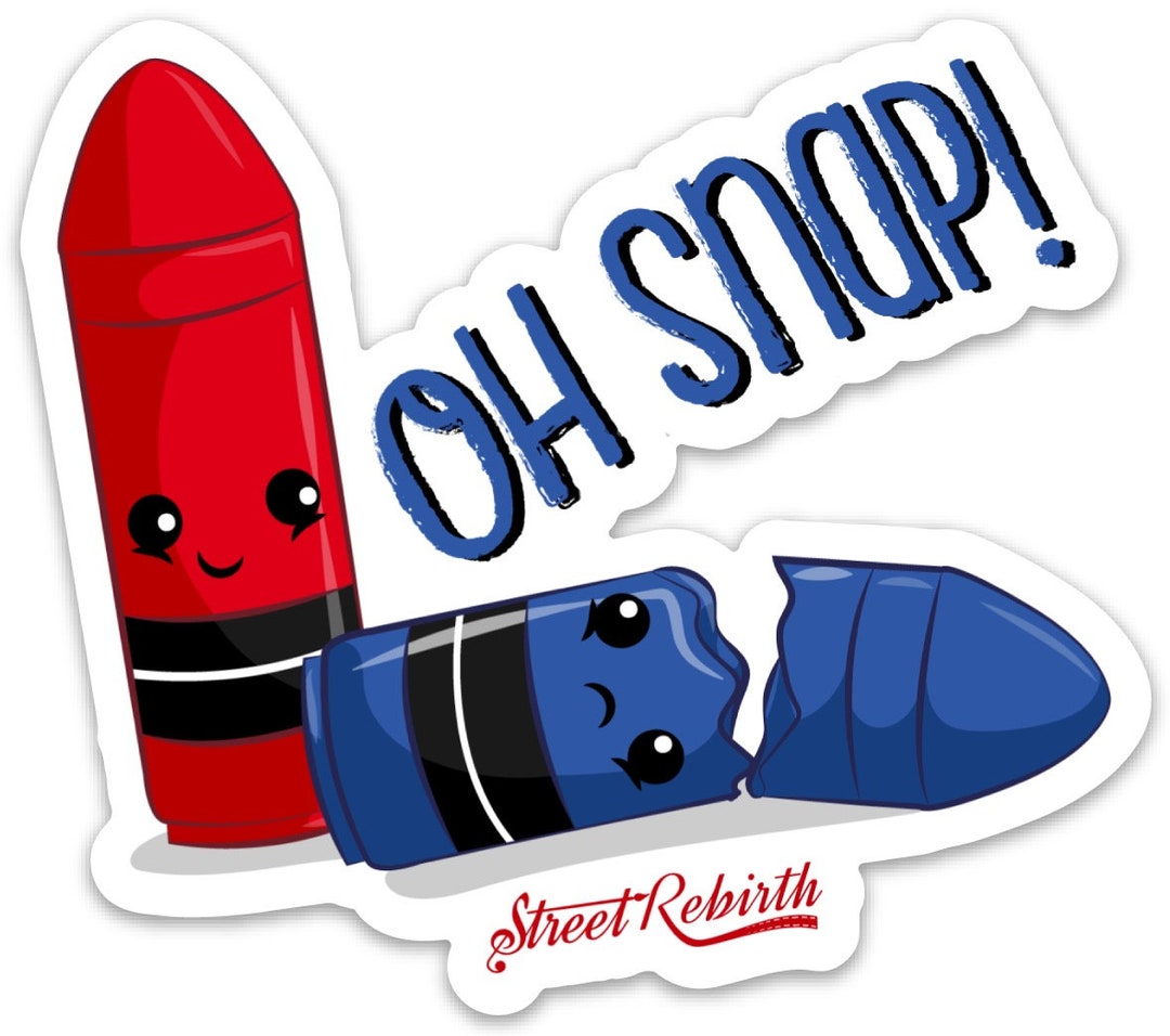 Oh Snap Pun 4 Inch Vinyl Stickers, Laptop Decal, Water Bottle Sticker ...