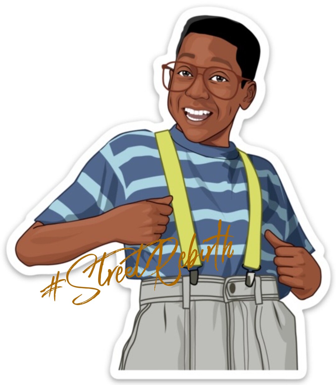 90s Funny Black TV Sitcom Sticker 4 Inch Vinyl Stickers, Laptop Decal ...