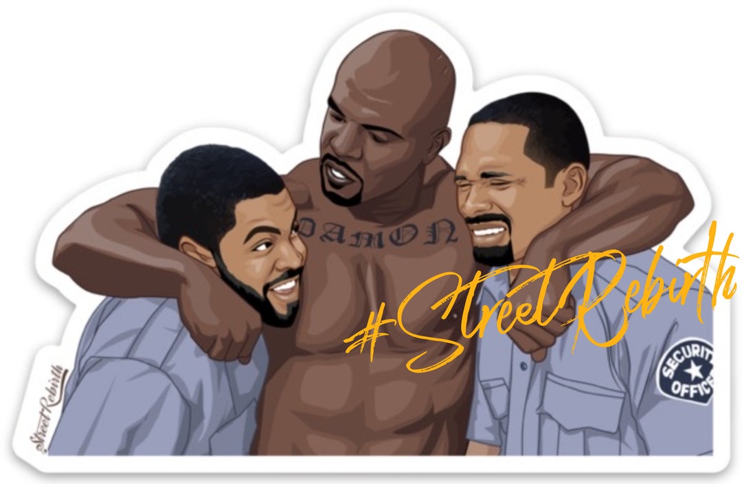 Friday Funny Movie Scene Black Art Sticker 4 Inch Vinyl Stickers ...