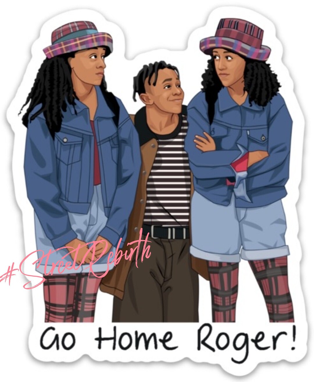 Go Home Roger Funny 90s Tv Show Sticker 4 Inch Vinyl Stickers, Laptop ...