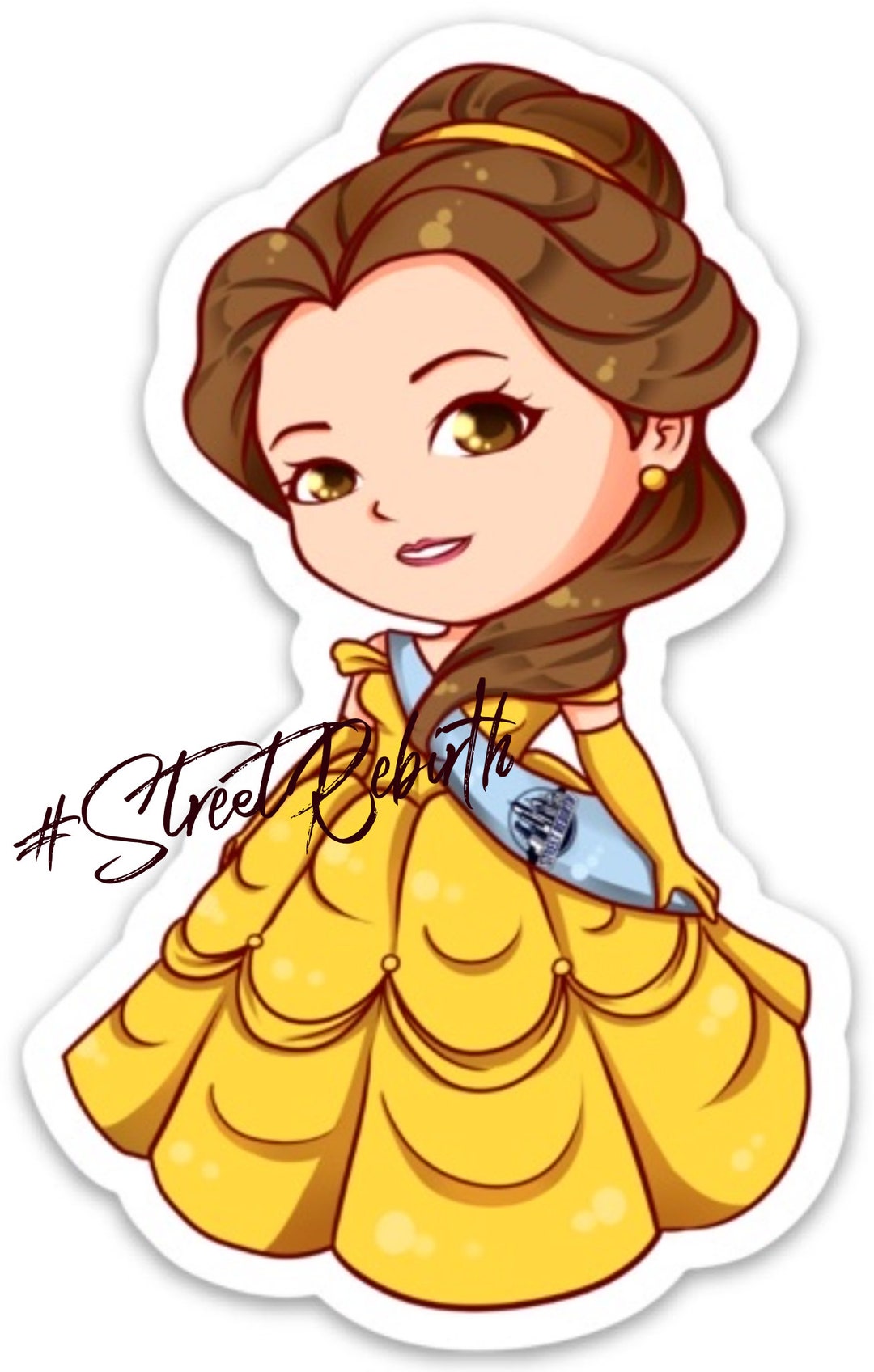 Cute Chibi Princess Sticker 4 Inch Vinyl Stickers, Laptop Decal, Water ...