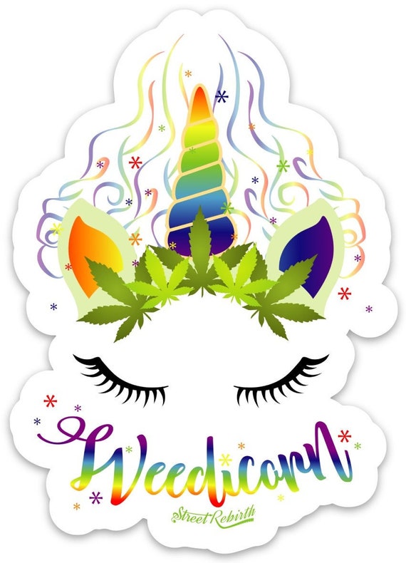 Weed Unicorn Sticker 4 Inch Vinyl Stickers Laptop Decal - Etsy