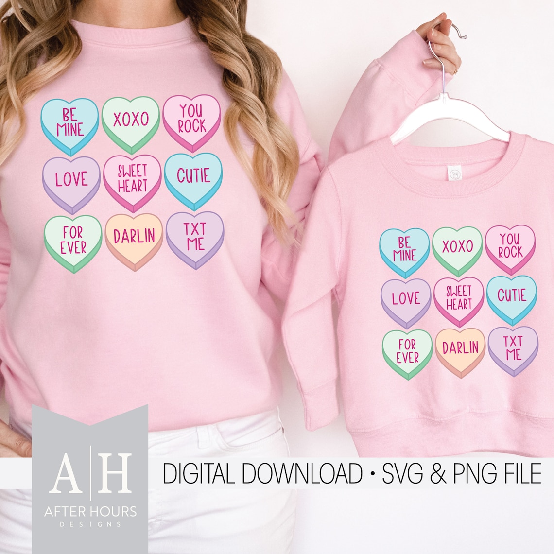 Conversation Hearts Png/svg - Candy Hearts Valentines Png/svg ...