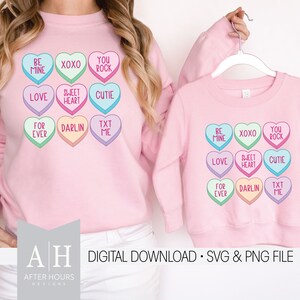 Conversation Hearts Png/svg - Candy Hearts Valentines Png/svg ...