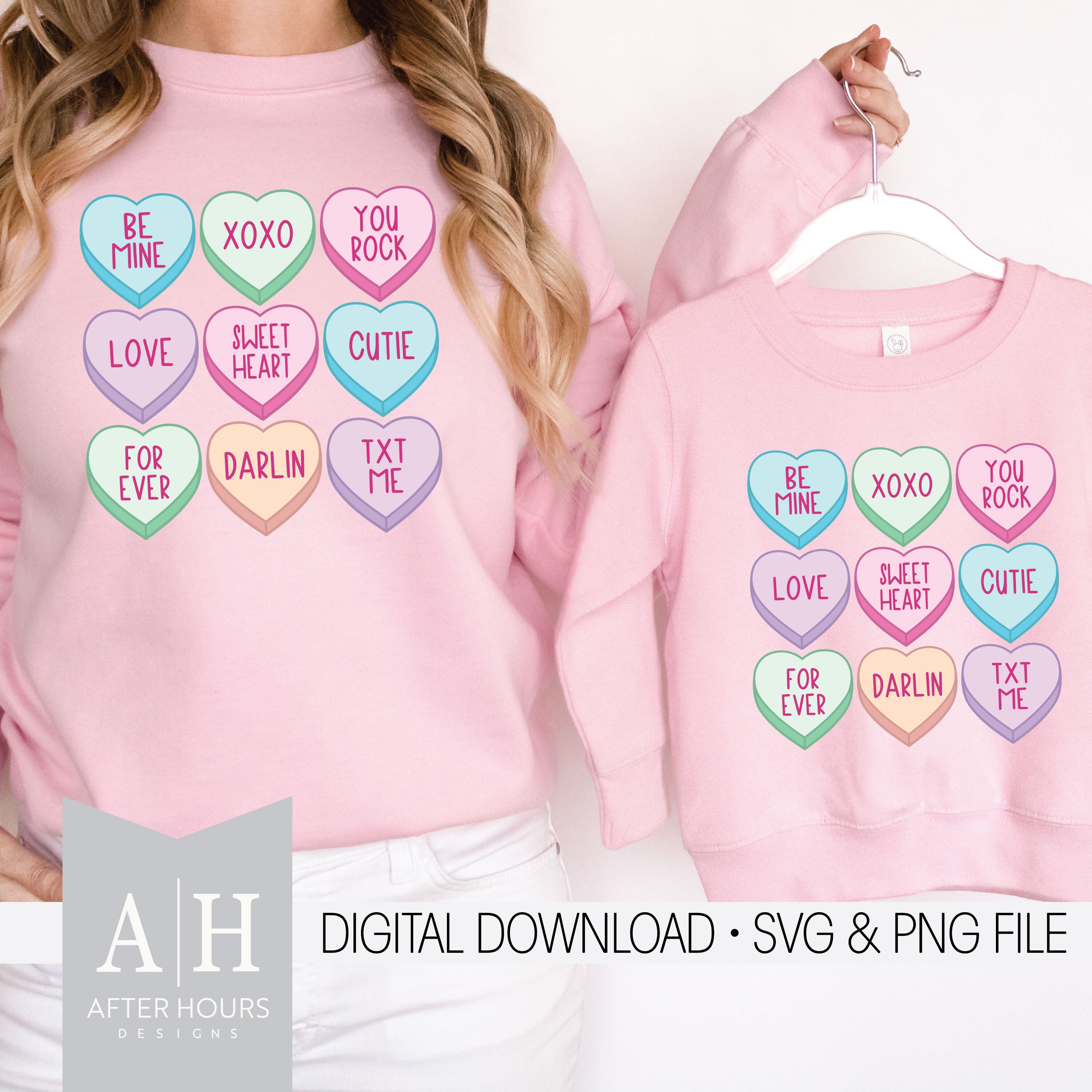 Conversation Hearts Png/svg - Candy Hearts Valentines Png/svg ...