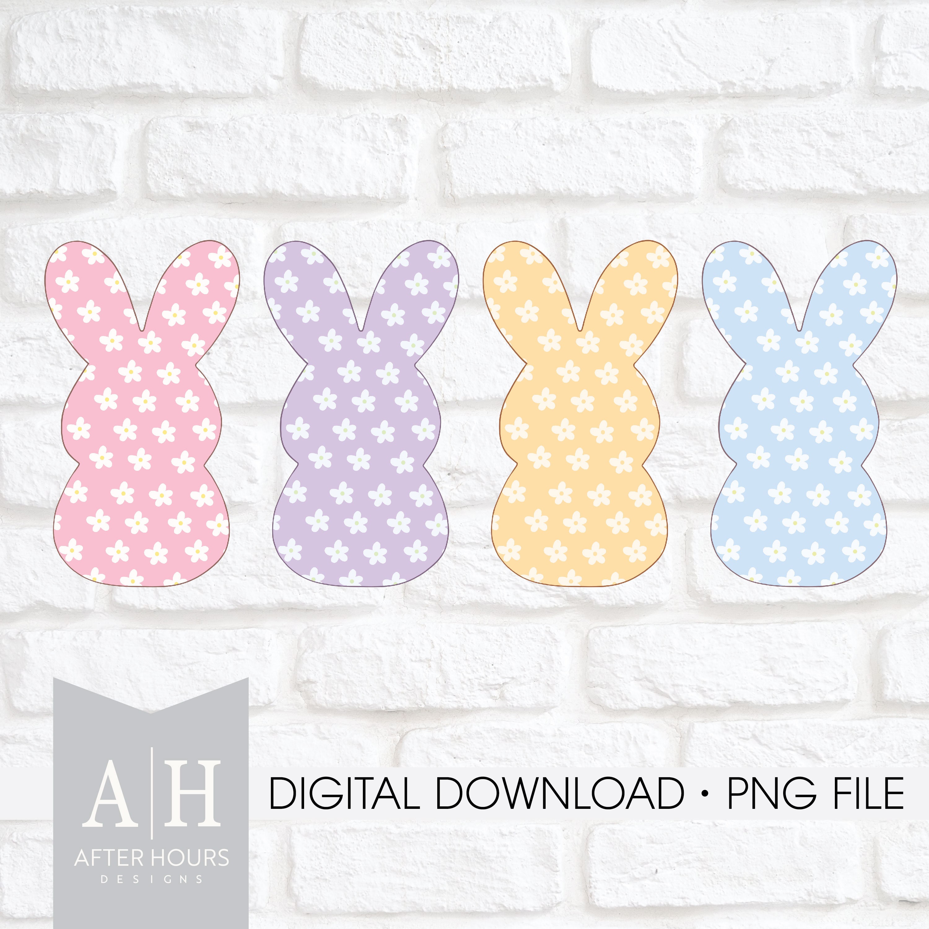 Peeps Png - Floral Bunnies Png - Floral Peeps Png - Easter Png - Easter ...