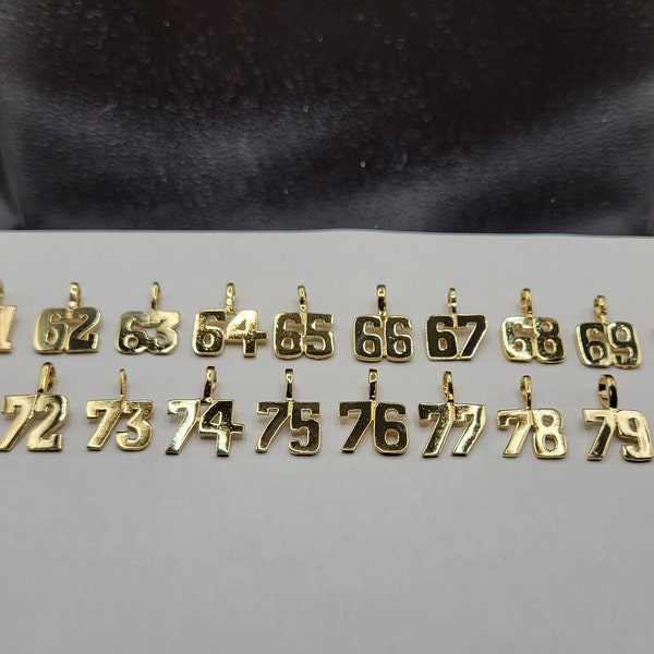 Number Charms - Etsy