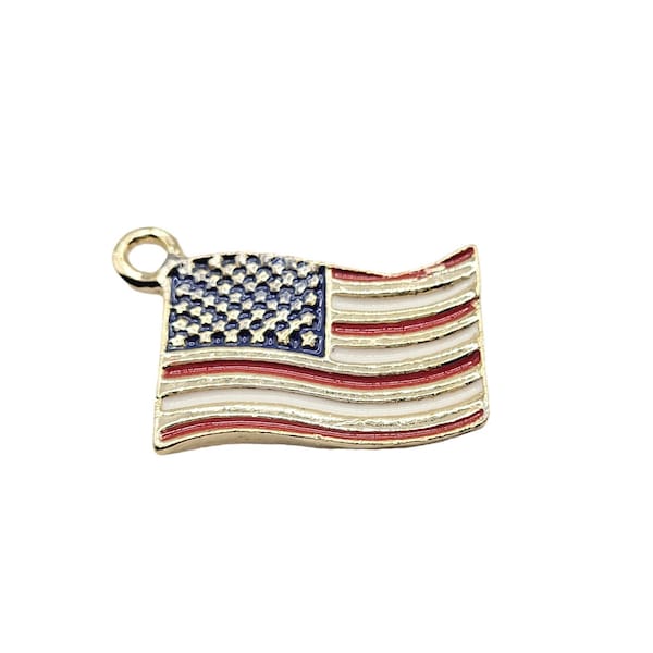 American Flag Charm - Etsy