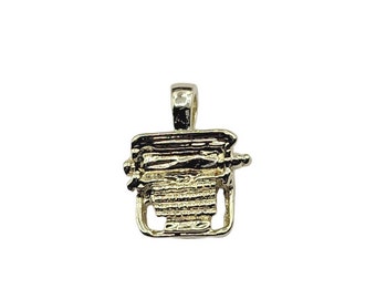 Vintage 14k Yellow Gold Typewriter With Pearl Keys Charm - Etsy