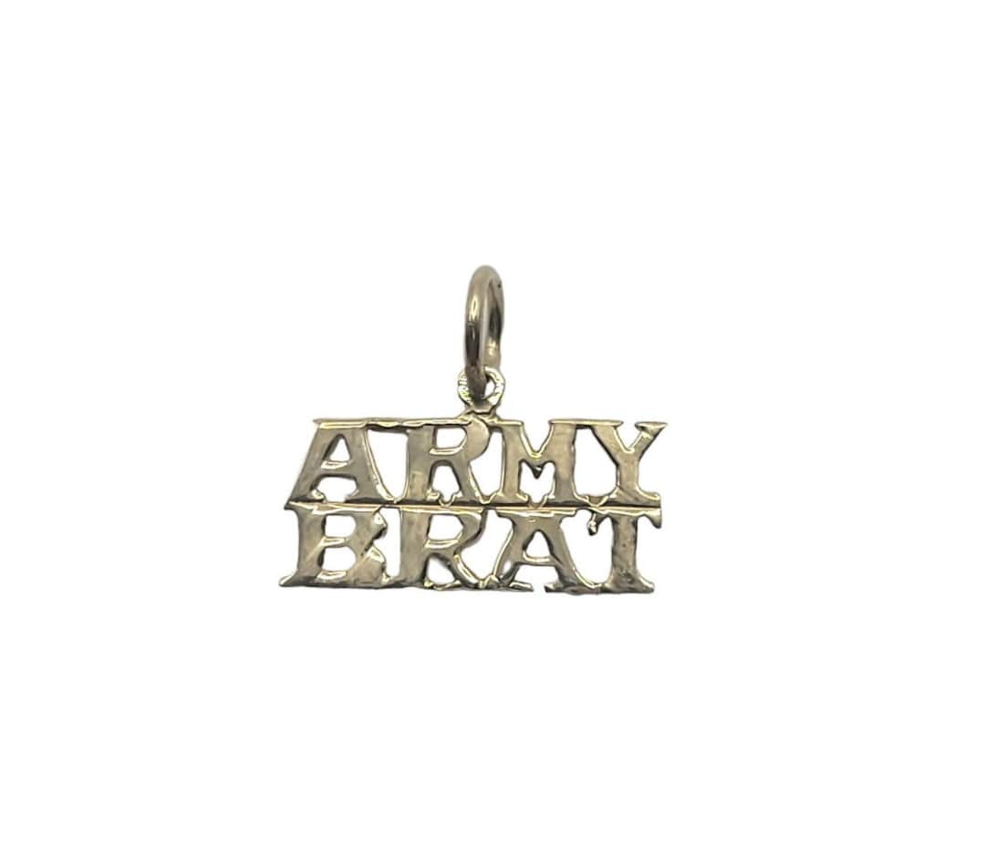 14KT Gold Army Brat Charm - Etsy