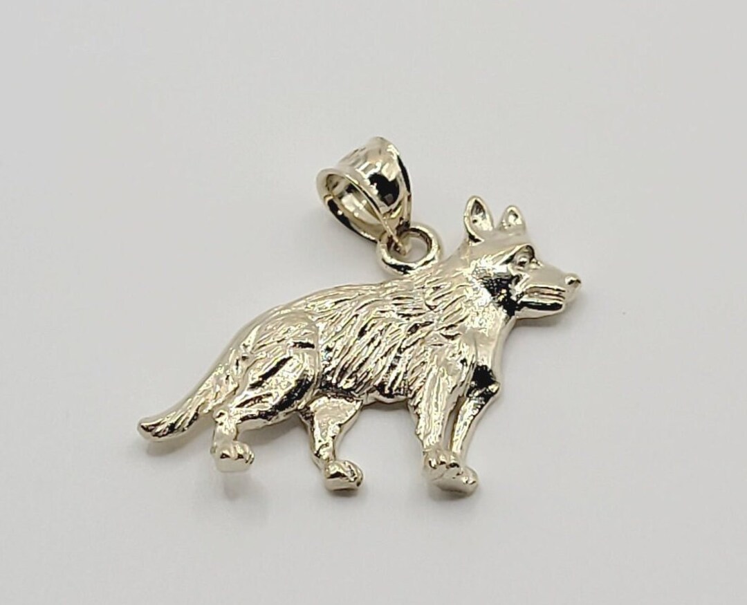 10KT Gold German Shepherd Charm - Etsy