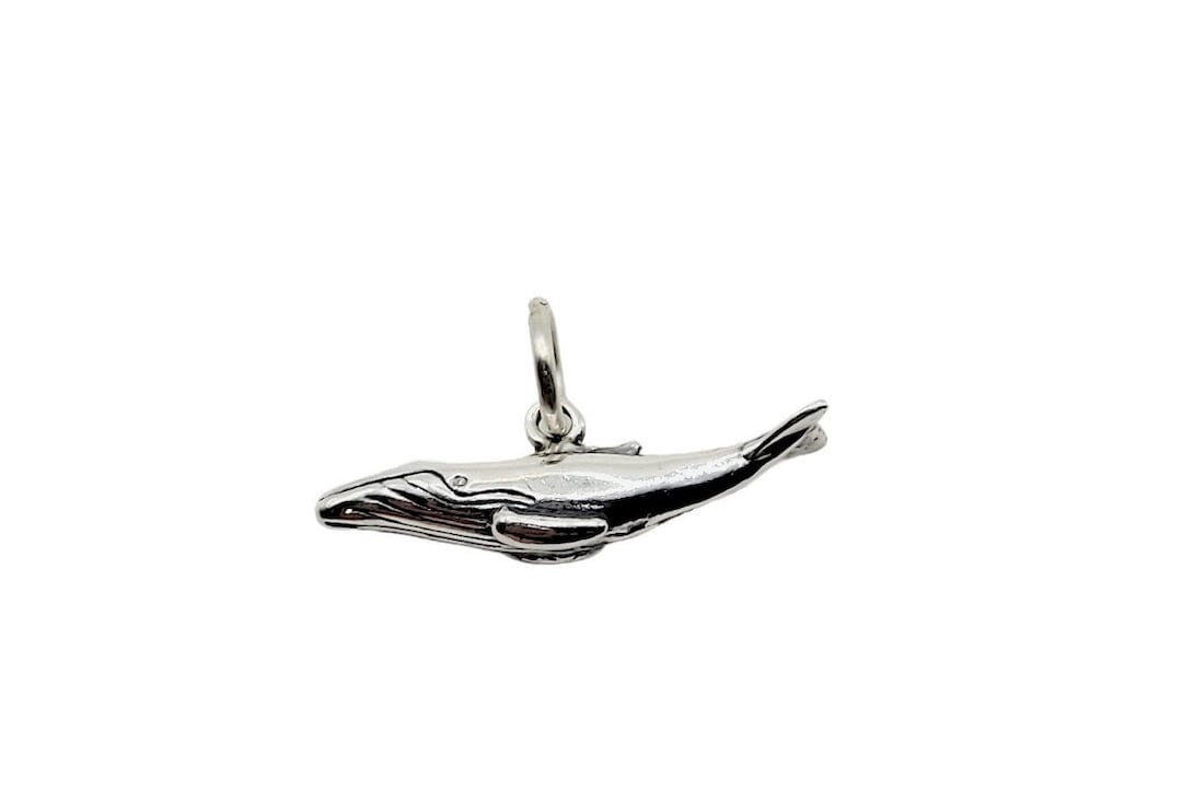 Sterling Silver Humpback Whale Charm - Etsy