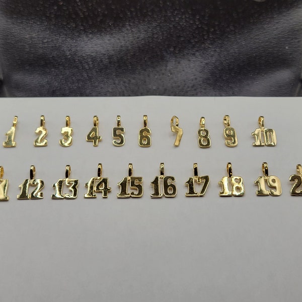 Number Charms - Etsy