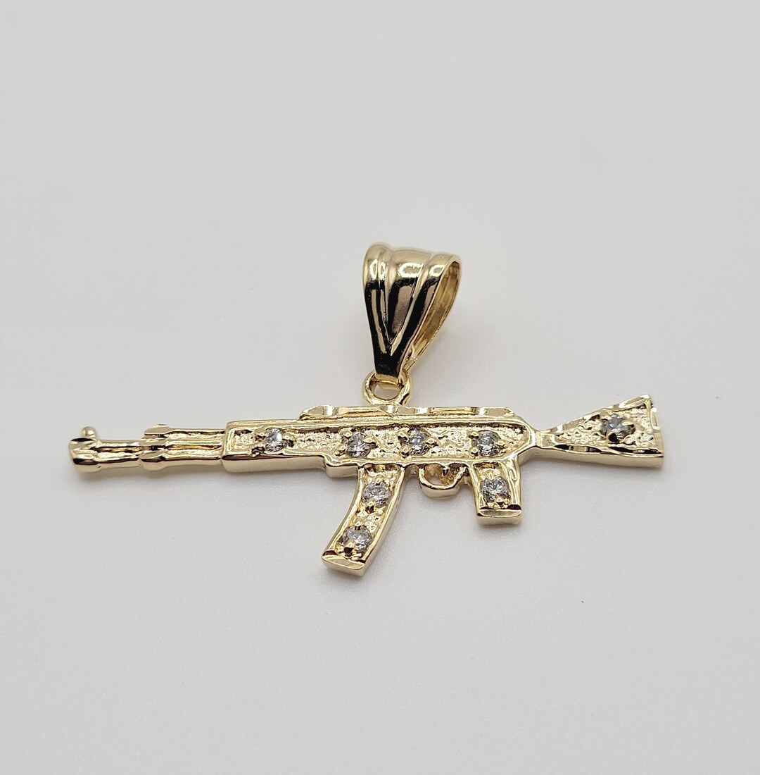 Cubic Zirconia AK-47 Charm - Etsy