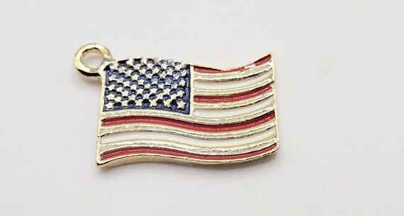 Colored American Flag Charm - Etsy