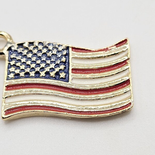 American Flag Charm - Etsy