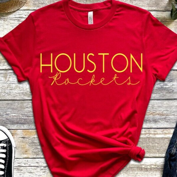 Houston Rockets Graphic Tee - Etsy