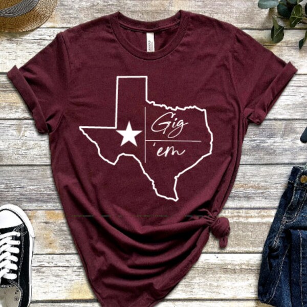 Gig Em Svg - Etsy