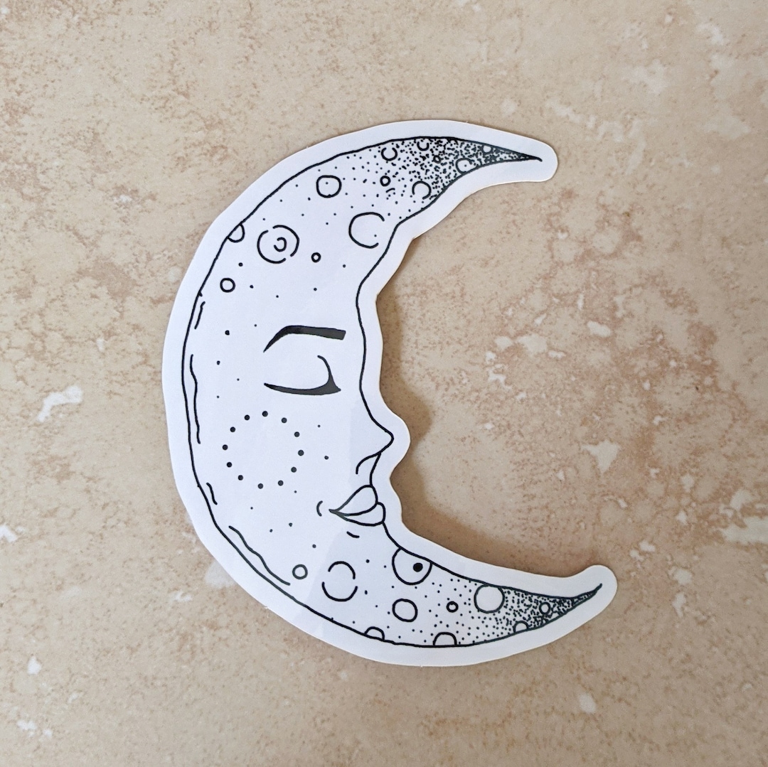 Moon Sticker/decal Vinyl - Etsy