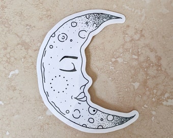 Moon Decal, Sticker Decals, SVG, PNG, JPG - Etsy