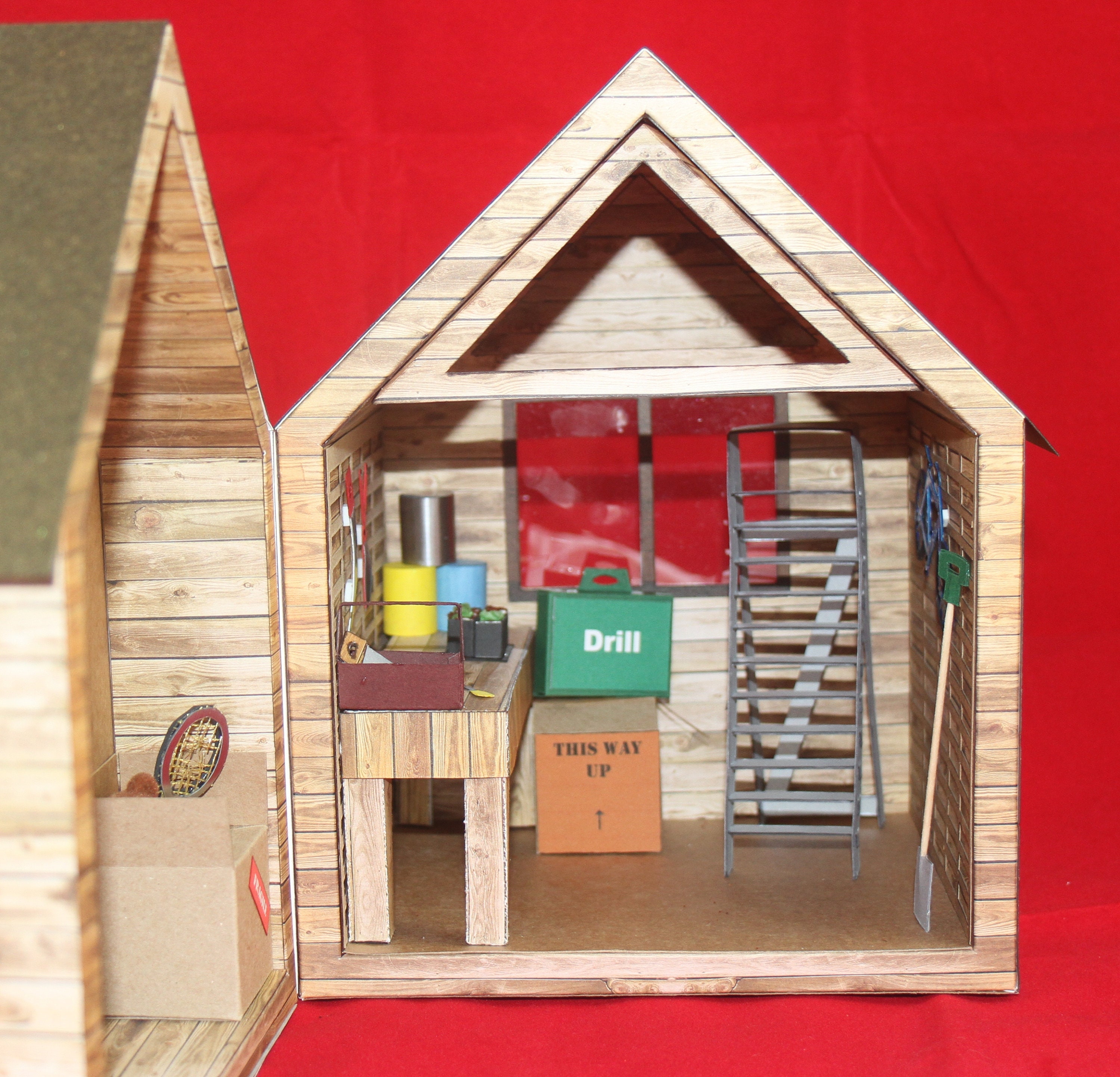 3d Papercraft Garden Shed, 3d Template, PDF Template, 3d Pattern, Cameo ...