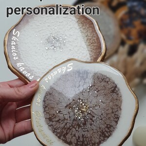 Epoxy Resin Coaster: Black & Grey Geode Decor - Etsy