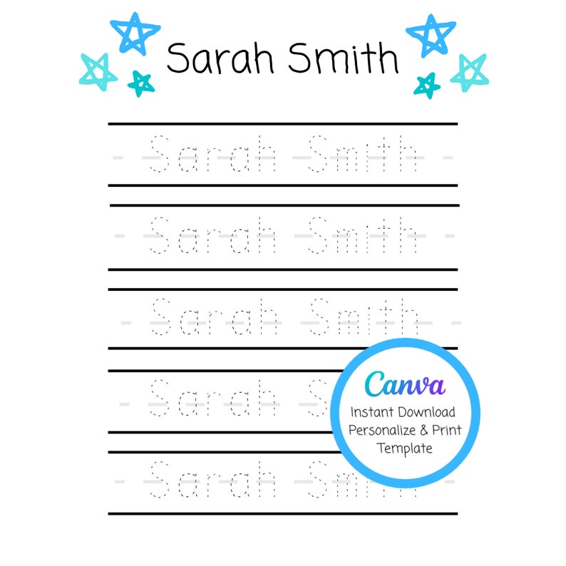 Customizable Name Trace - Etsy