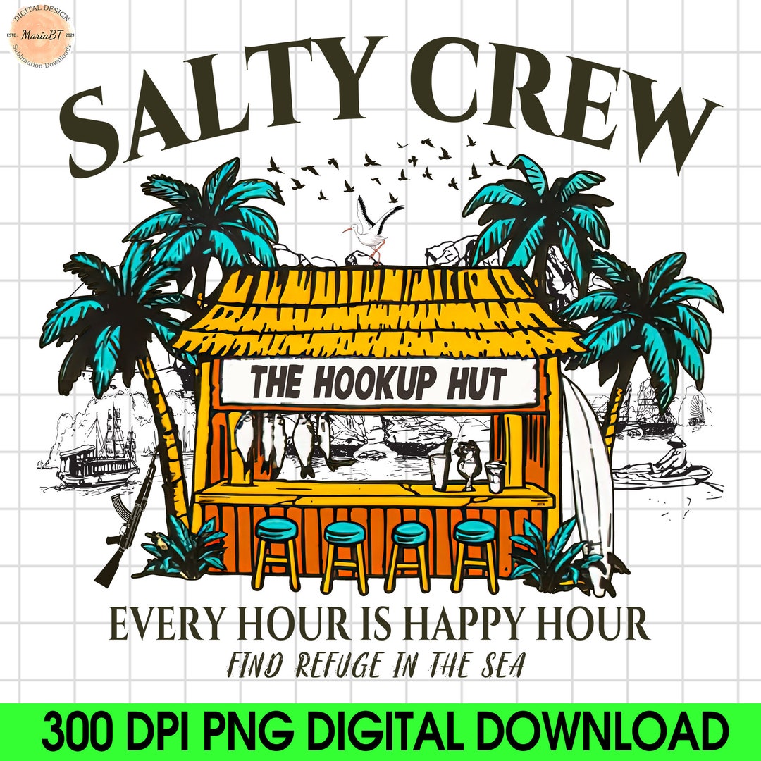 Salty Crew PNG Beach Png Summer Png Retro Sublimation - Etsy