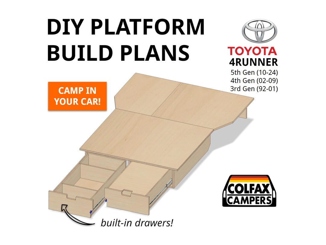 DIY Platform Build Plans - Toyota 4runner (5th, 4th, and 3rd Gen) - Etsy