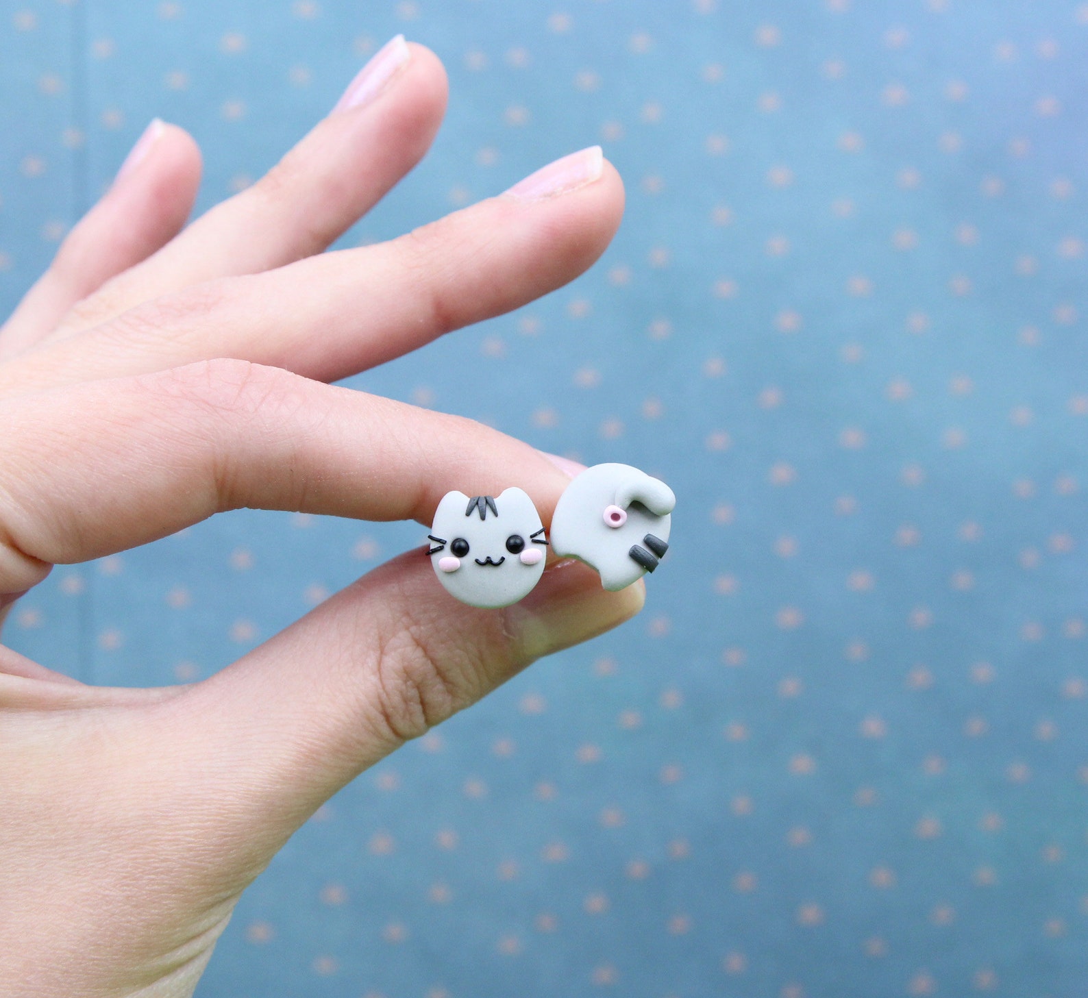Cute Cat Stud Earrings, Crazy Cat Lady Gift, Cute Cat Butt Studs, Pet ...