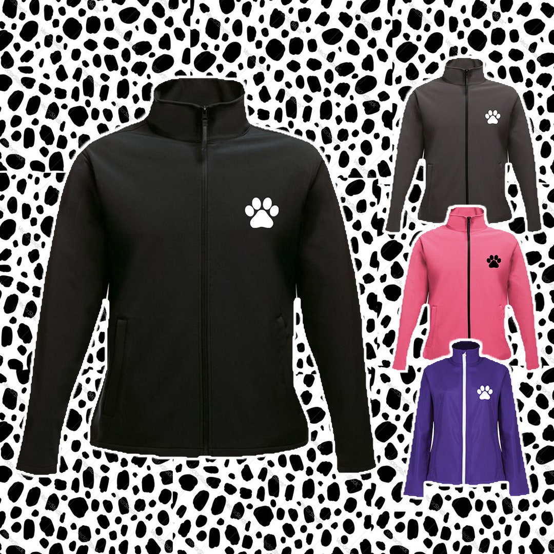 Hair Resistant Dog Grooming Soft-shell Jacket With Paw Print Dog ...
