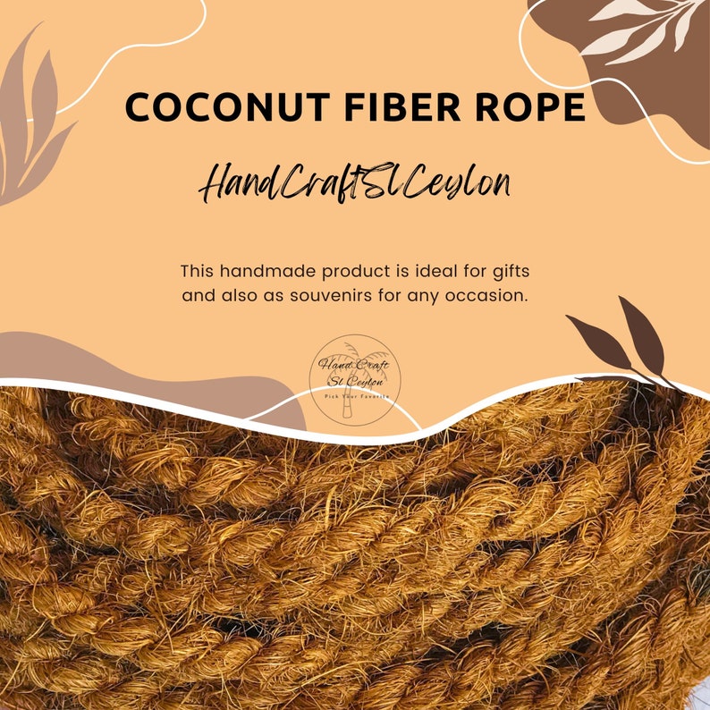 Coconut Fiber Rope Handmade Coco Rope Natural for Decoration Weddings ...