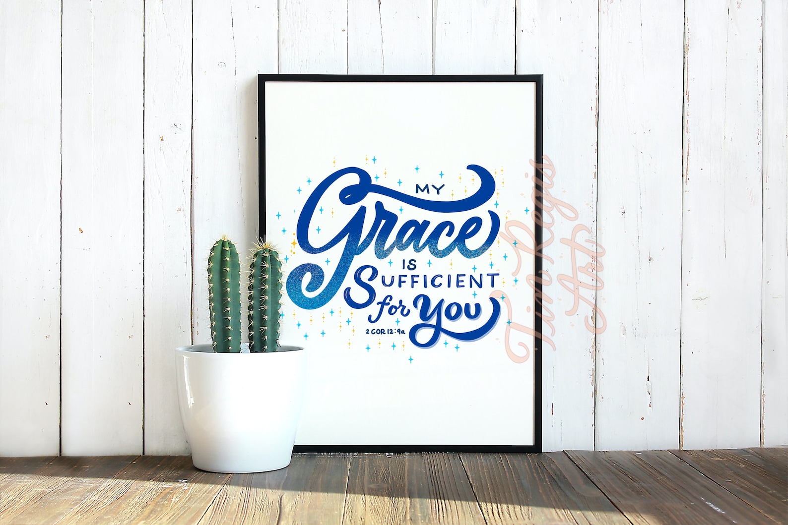 His Grace is Sufficient Bible Verse, Printable Wall Art, Digital ...