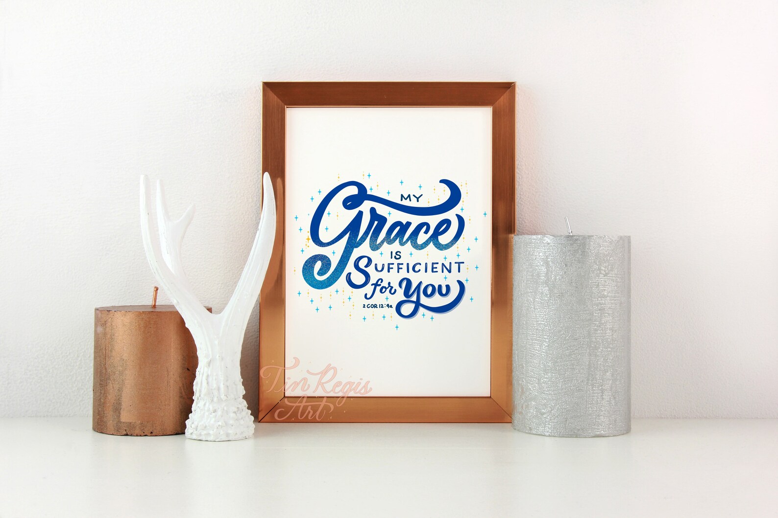 His Grace is Sufficient Bible Verse, Printable Wall Art, Digital ...