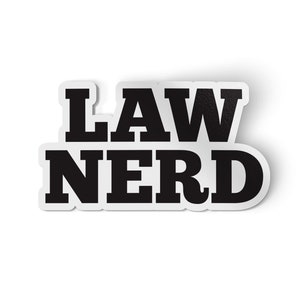 Law Nerd Sticker | True Crime Podcast | Law School | Waterproof Sticker ...