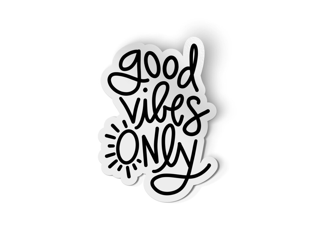 Good Vibes Water Bottle Sticker - Etsy