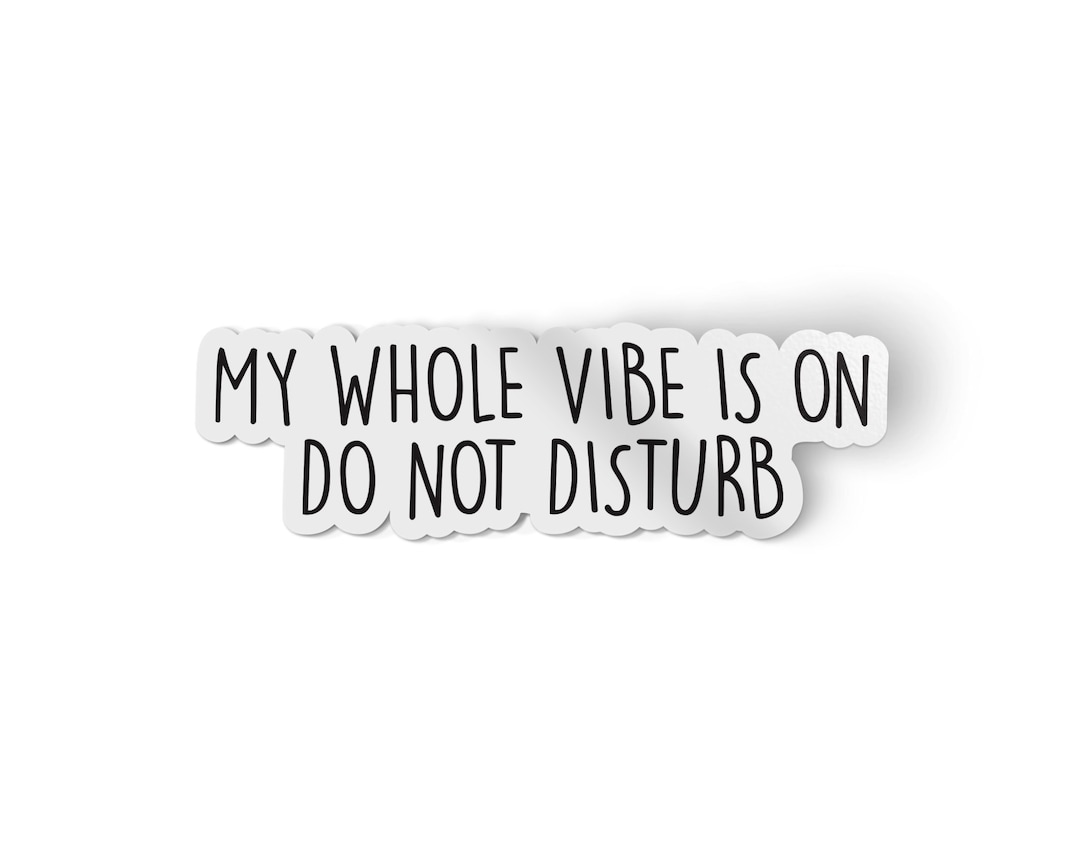 My Whole Vibe is on Do Not Disturb Sticker - Etsy