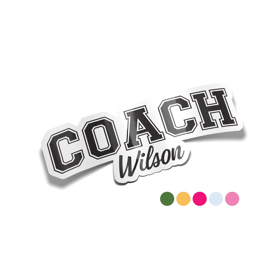 Custom Coach Sticker | Coach Tumbler Sticker | Water Bottle Sticker ...