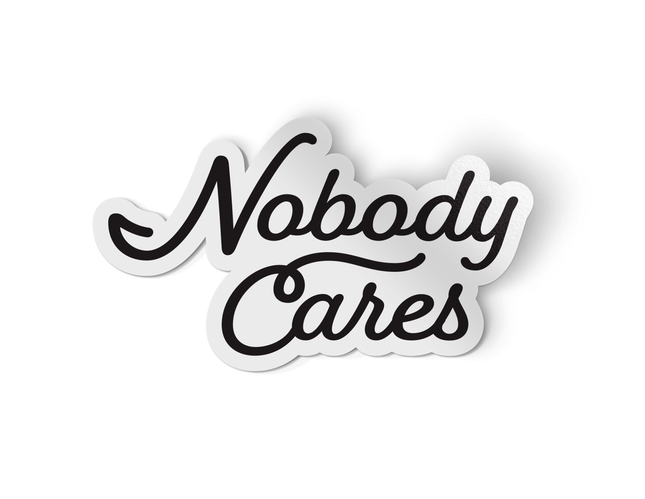 Nobody Cares Sticker Funny Stickers Stickers for Phone and | Etsy