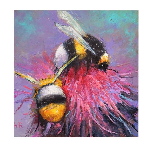Bee Painting - Etsy