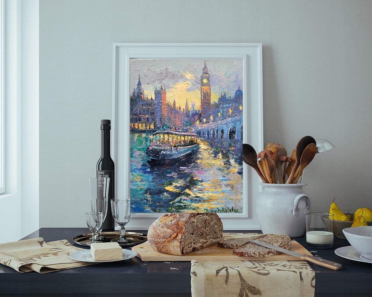 Big Ben Oil Painting: London Cityscape Miniature Art by Natalyartua - Etsy