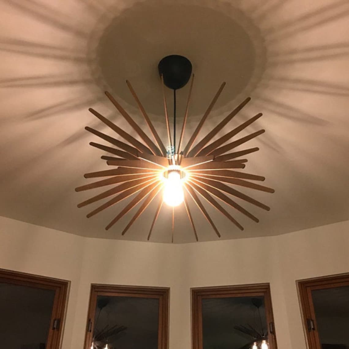 Wooden Hanging Light Ceiling Light Wood Ceiling Light Shad | Etsy