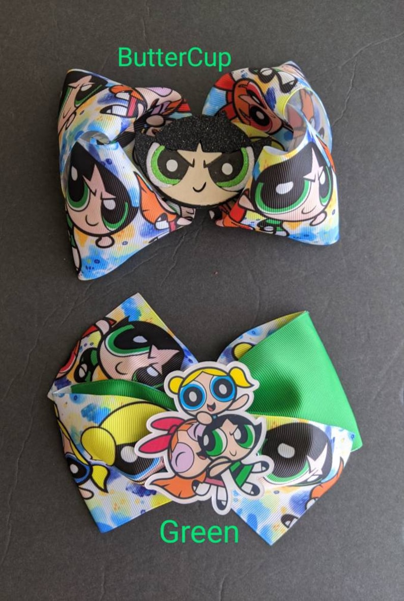 90s Cartoon Hair Bows / Powerpuff Girls Bows / Ninja Turtles - Etsy